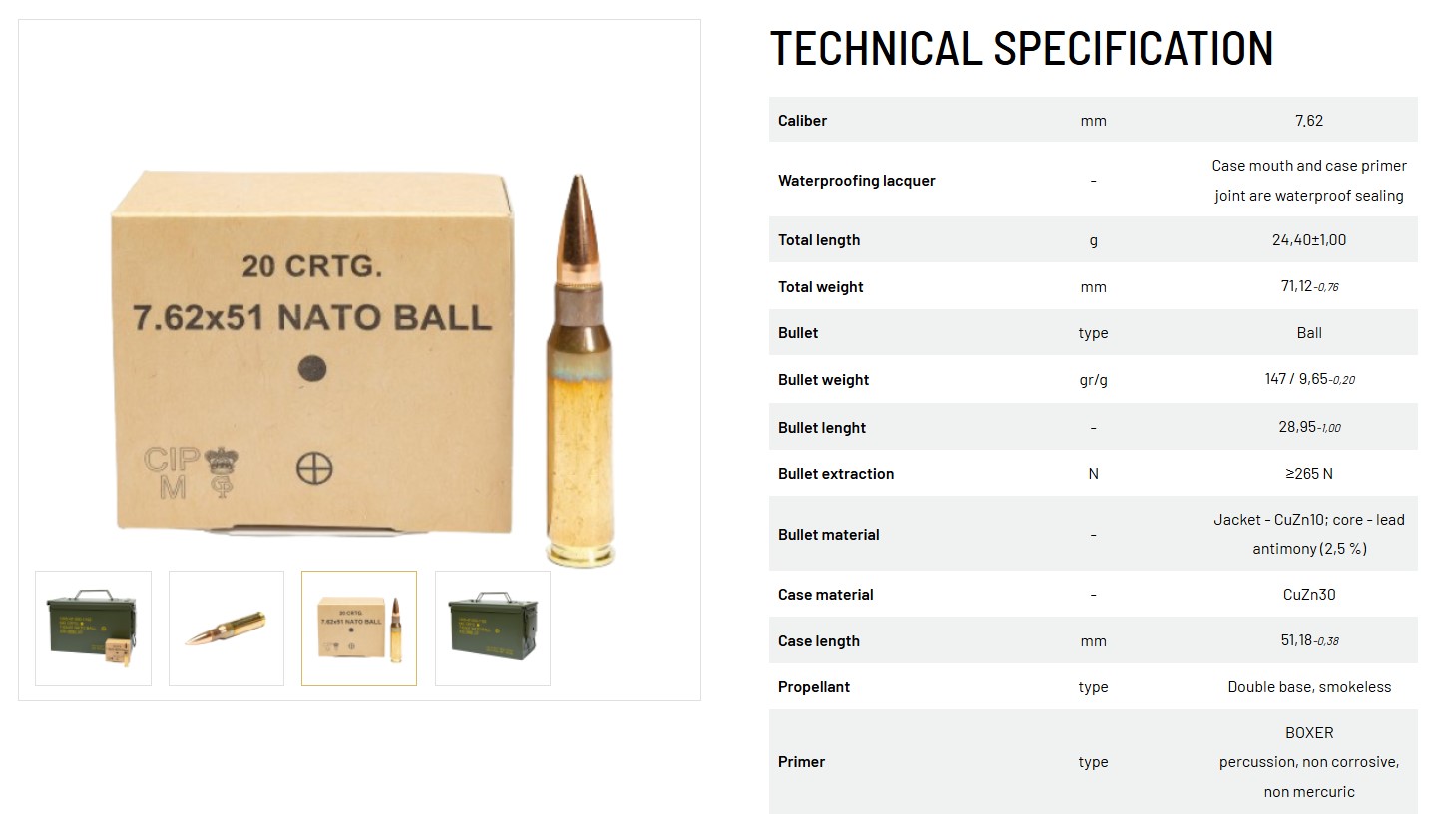 7.62 x 51 - M80 NATO Linked M13 Metal - Artillerie Inrichtingen ...